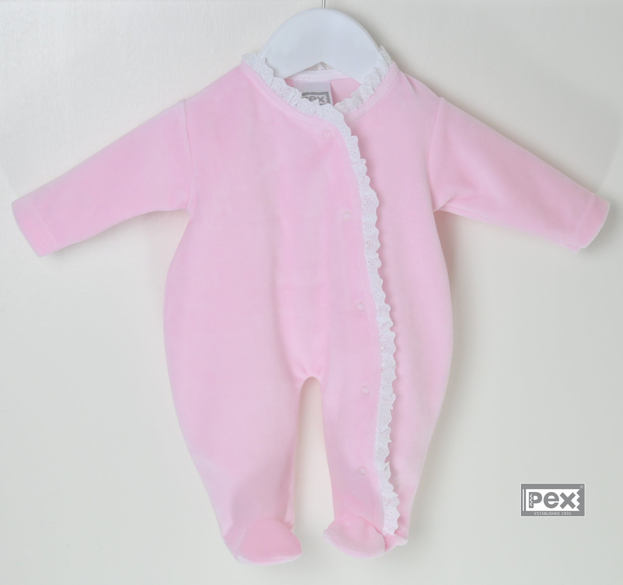 Lace Edged Sleepsuit Pink – PexWholesale