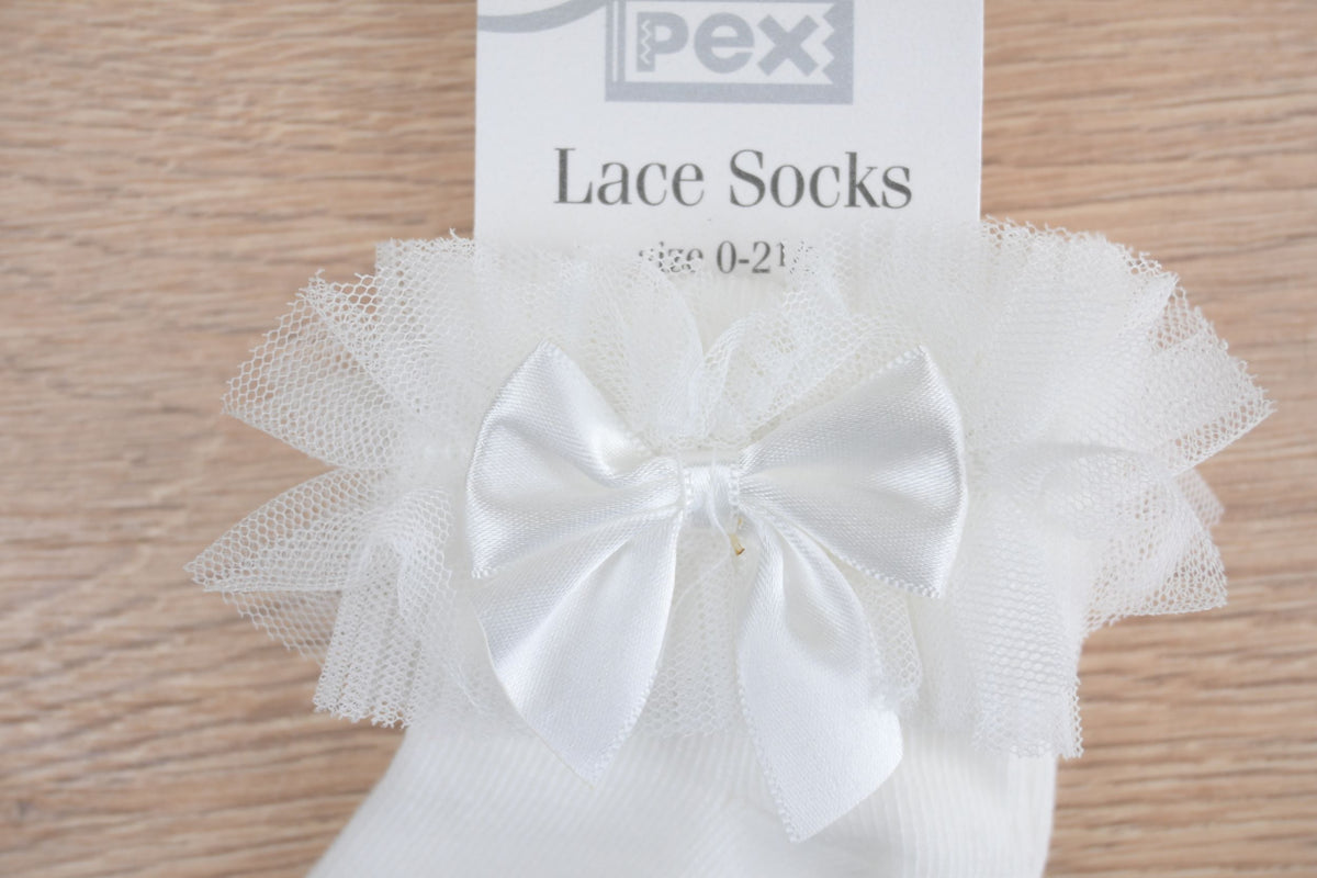 Isla Lace Sock Ivory (Pack of 6) – PexWholesale