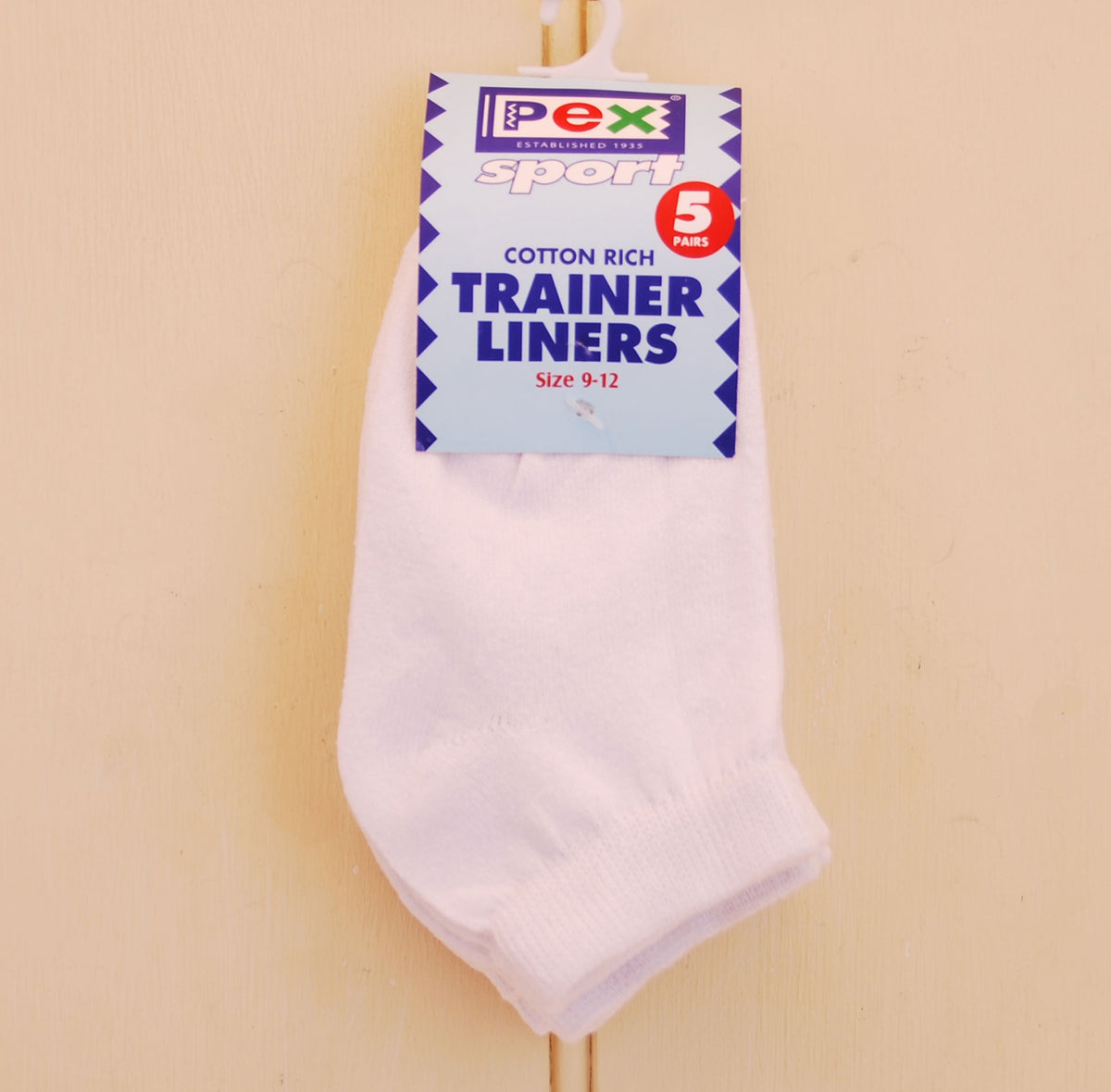 Pex Trainer Liner socks 6 x 5 pair packs. £3 for 30 pairs of Pex socks ...
